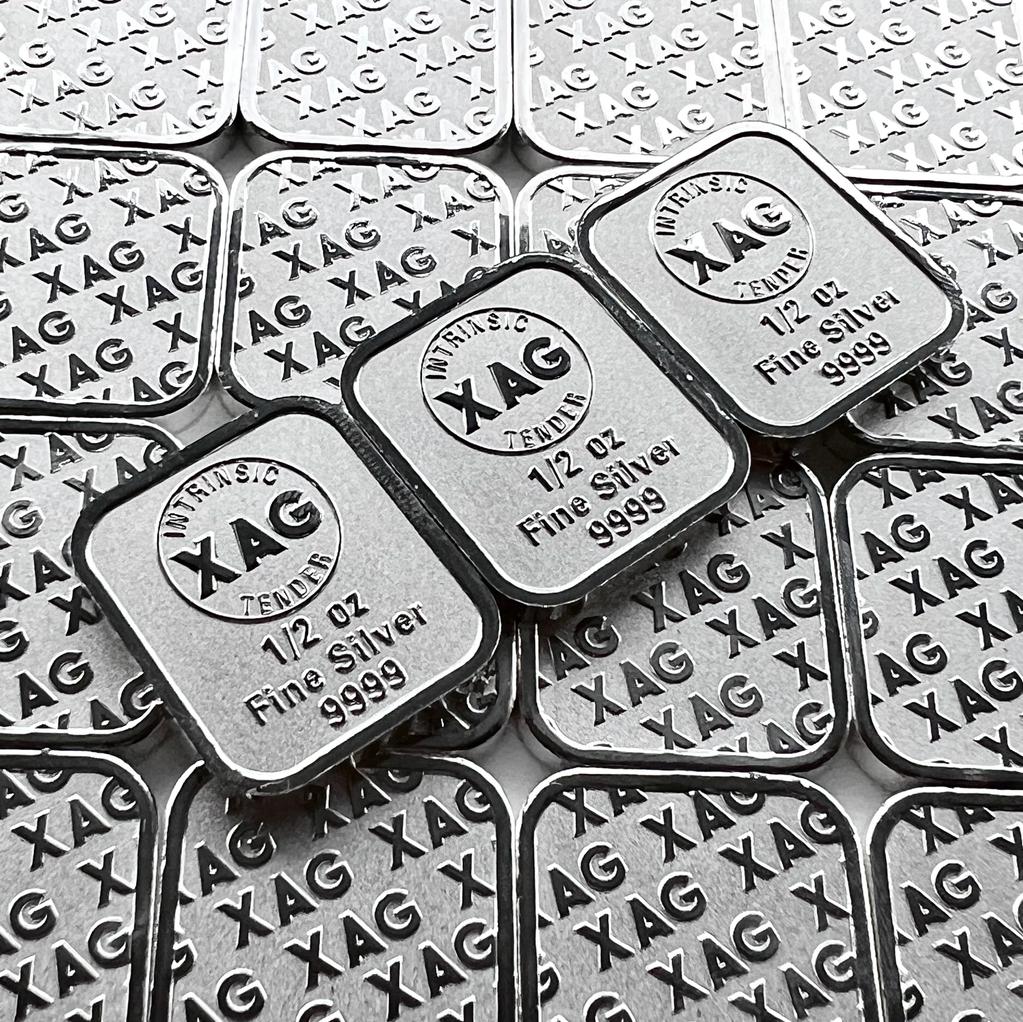 Intrinsic Tender XAG Minted Silver Bar – 1/2oz — Bulk Bullion